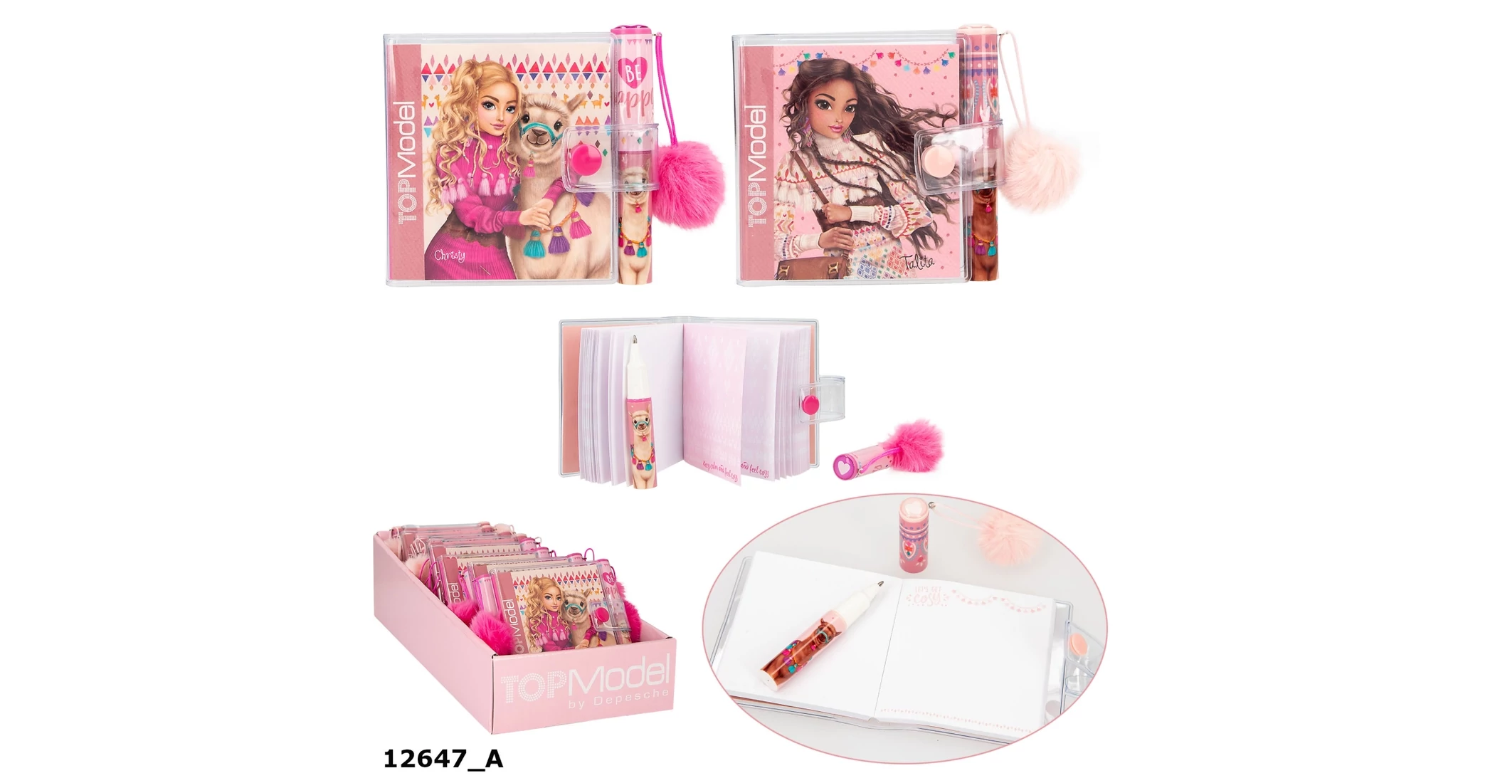 TOPModel Mini Notesz Golyóstollal, szőkehajú lánnyal - Egyéb írószer